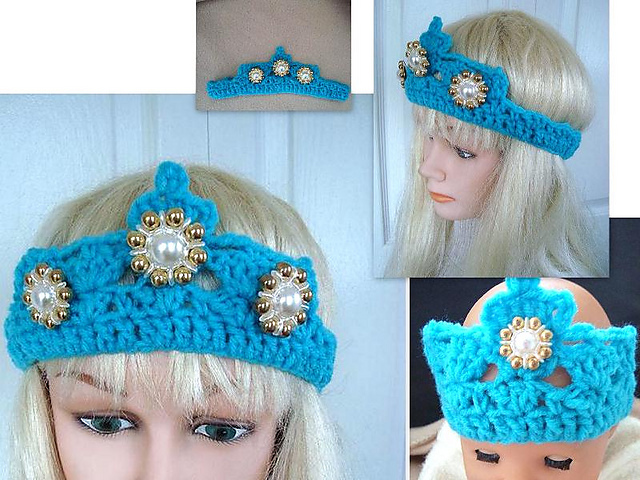 Ravelry: 708 PRINCESS CROWN TIARA pattern by Emi Harrington