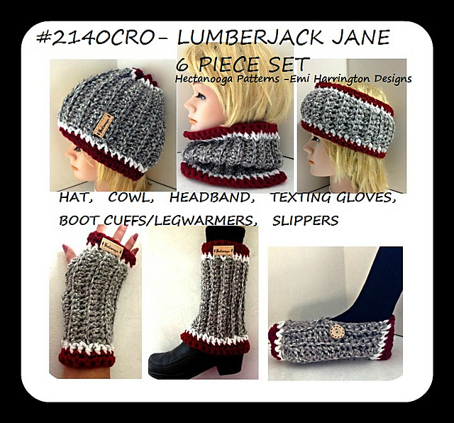 Ravelry: 2140CRO- Lumber-Jack Jane Set pattern by Emi Harrington