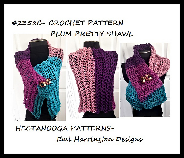 Ravelry: 2358C-Plum Pretty Shawl pattern by Emi Harrington