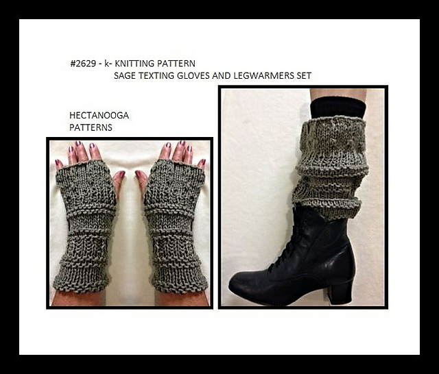 Ravelry: 2629 - SAGE Legwarmers & Texting Gloves pattern by Emi Harrington