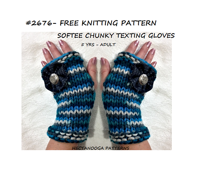 Ravelry: 2676 - SOFTEE Chunky Texting Gloves pattern by Emi Harrington