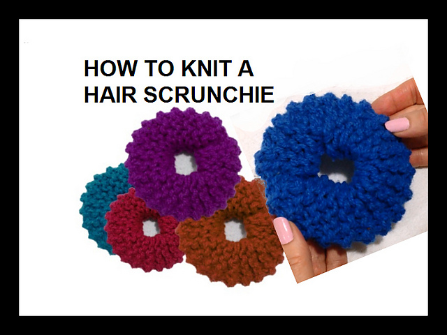 Ravelry: knit hair scrunchie pattern by Emi Harrington