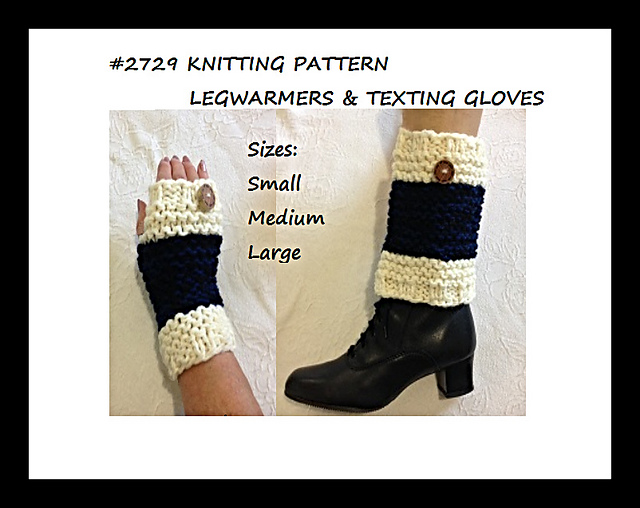 Ravelry: 2729 TWO TONE gloves and legwarmers pattern by Emi Harrington