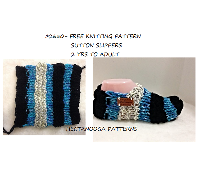 Ravelry: 2650-S SUTTON slippers pattern by Emi Harrington
