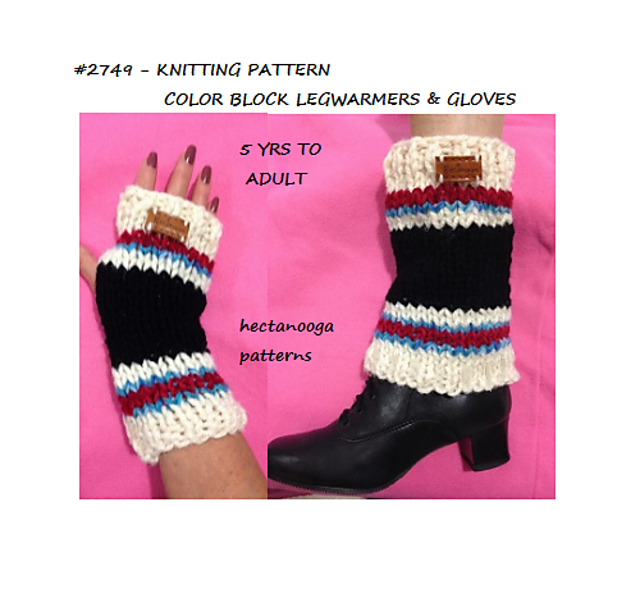 Ravelry: 2749 - COLOR BLOCK Legwarmers set pattern by Emi Harrington