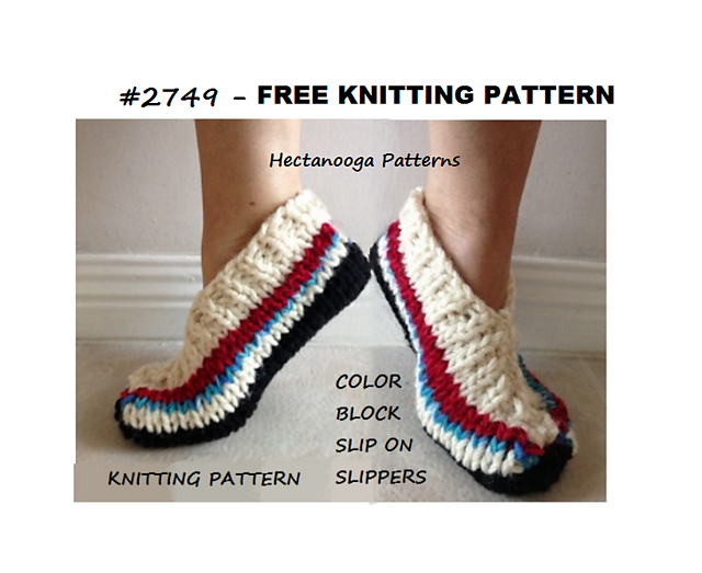Ravelry: 2749 - SO - COLOR BLOCK slippers pattern by Emi Harrington