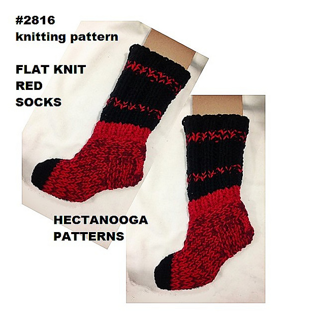 Ravelry: 2816 - Flat Knit Red Socks pattern by Emi Harrington