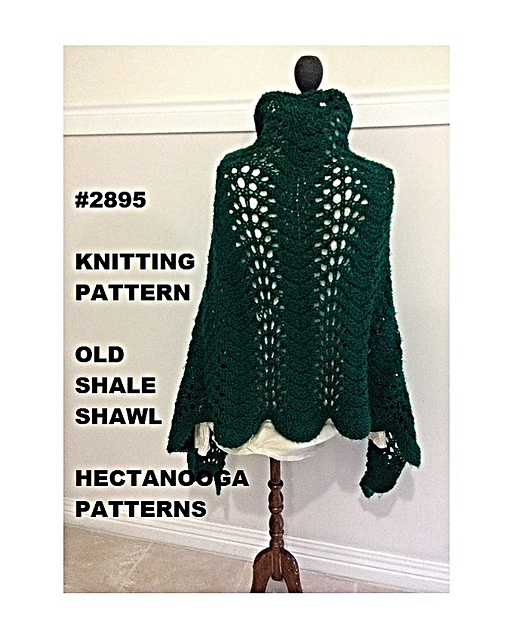Ravelry: 2895 - OLD SHALE Shawl pattern by Emi Harrington
