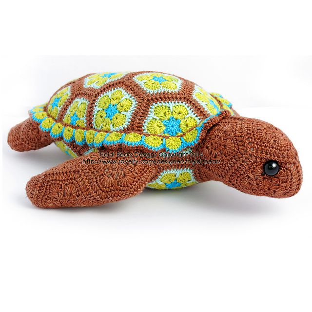 Ravelry: Snap the African Flower Turtle pattern by Heidi Bears