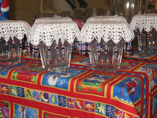 Ravelry: Beaded Sunburst Glass Cover pattern by Julie A Bolduc