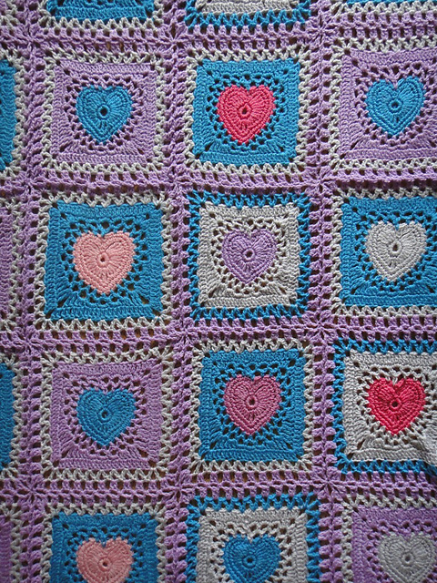 Ravelry: Hellena's Baby Heart Blanket