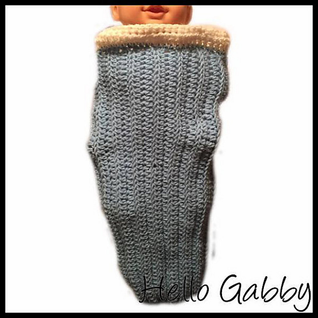 Ravelry: Cocoon Swaddle Sleeping Bag Wrap pattern by Hello Gabby