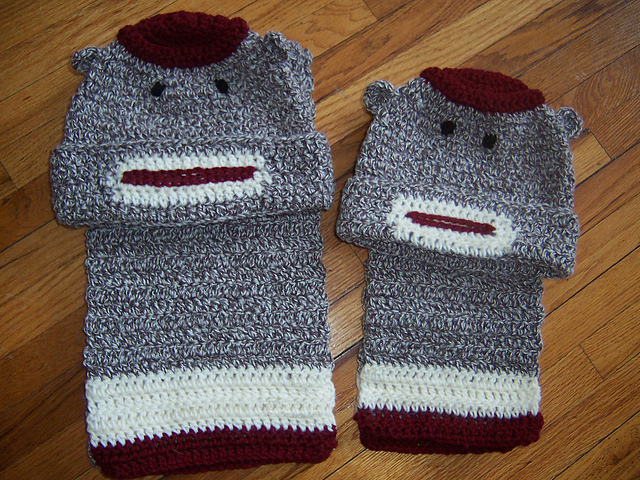Ravelry: Sock Monkey Matching Scarves pattern by Amanda Rader