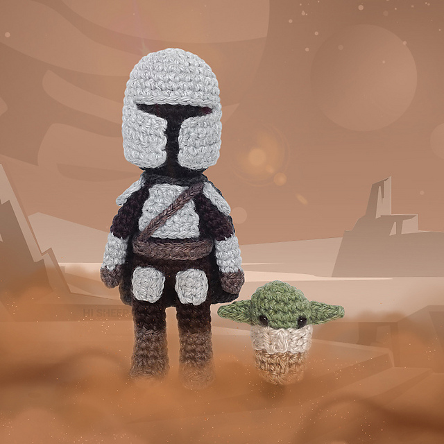 Ravelry: Mando and Baby Alien pattern by Milagros Sierra