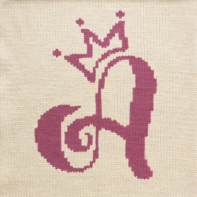Ravelry: Letter A with crown Chart pattern by Dana Young