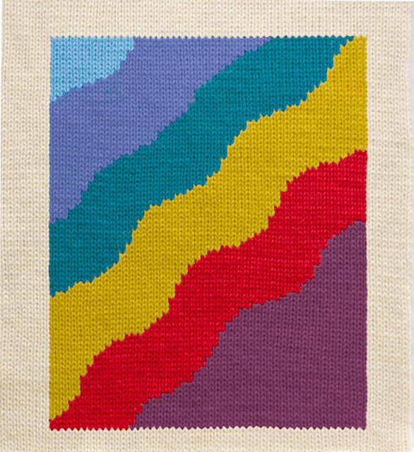 Ravelry: Abstract Rainbow Waves Chart pattern by Dana Young