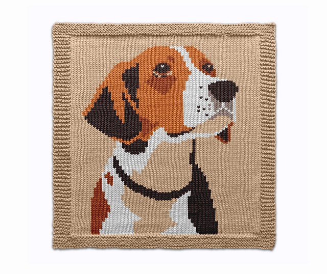 Ravelry: Beagle Dog Floppy Ears Square pattern by Dana Young