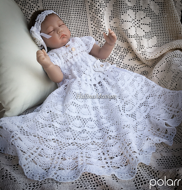 Ravelry: Baby Andrea Christening short pattern by Halina Matson