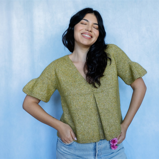 Ravelry: Elixir Pleated Top pattern by Arianna Frasca