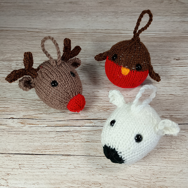 Ravelry: Rudolf & Friends Ornaments pattern by Claire Fairall Designs