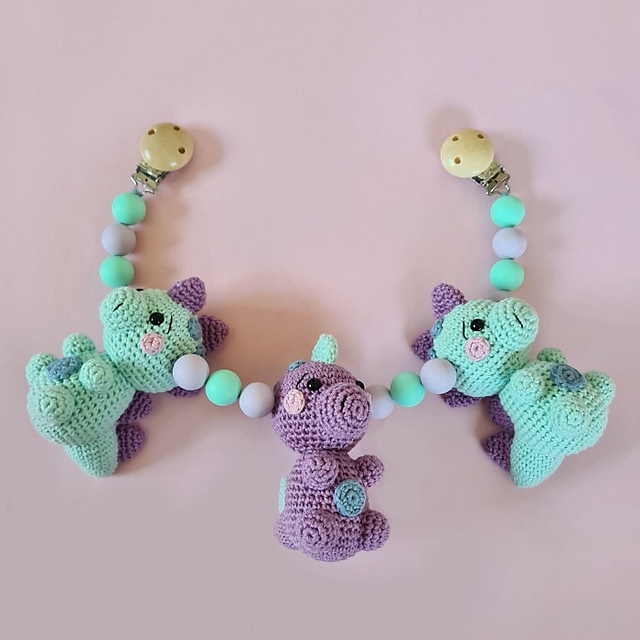Ravelry: Dino Pram Chain pattern by Jennifer Santos