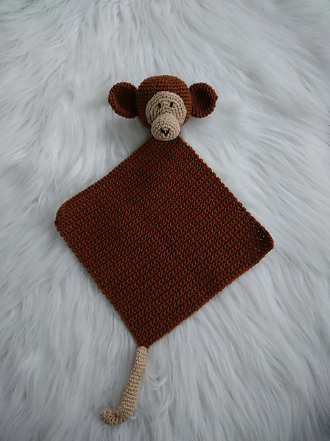 Ravelry: Baby Cuddle patch/cloth Sjors the monkey pattern by Hobby Haken