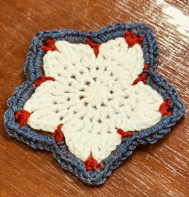 Ravelry: Americana Star Coaster pattern by Tanya Naser