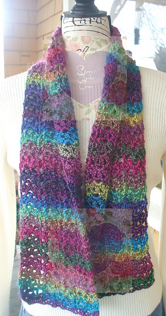 Ravelry: Unforgettable Stained Glass Scarf pattern by Cheryl Frye