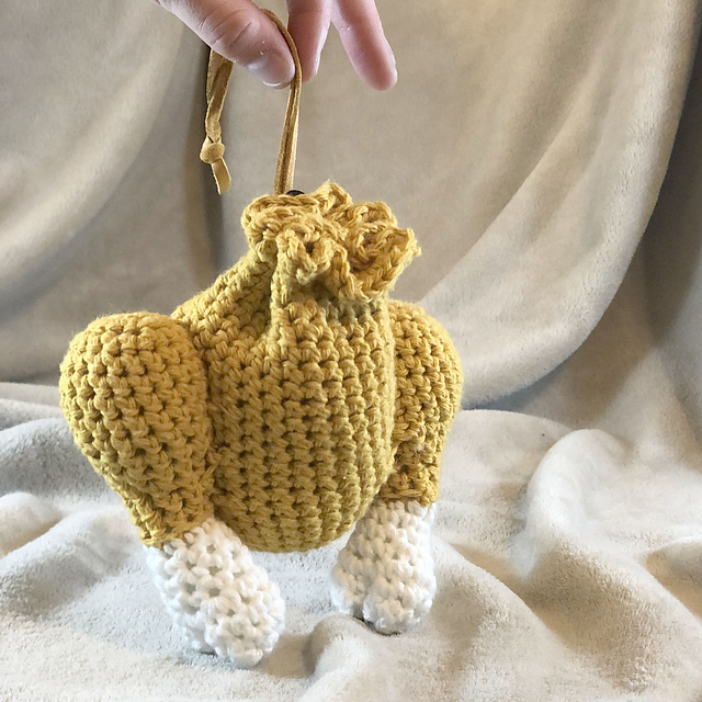 Ravelry: Turkey Bag with Drawstring pattern by Honeyberry Crochet