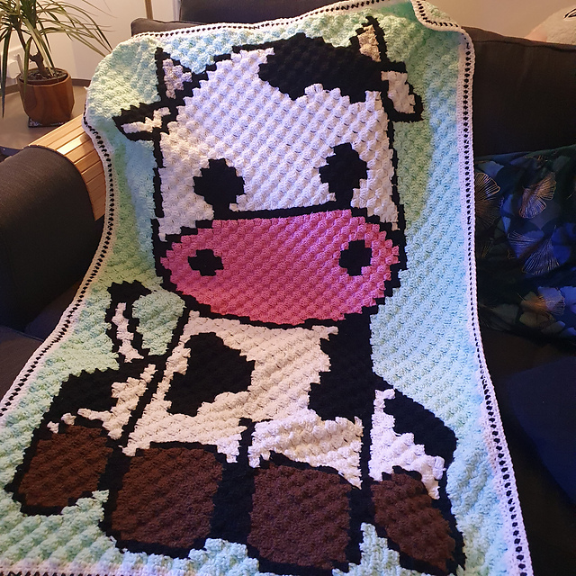 Ravelry: Little Cow C2C blanket pattern by Hook and Needle Crafts By Alicia
