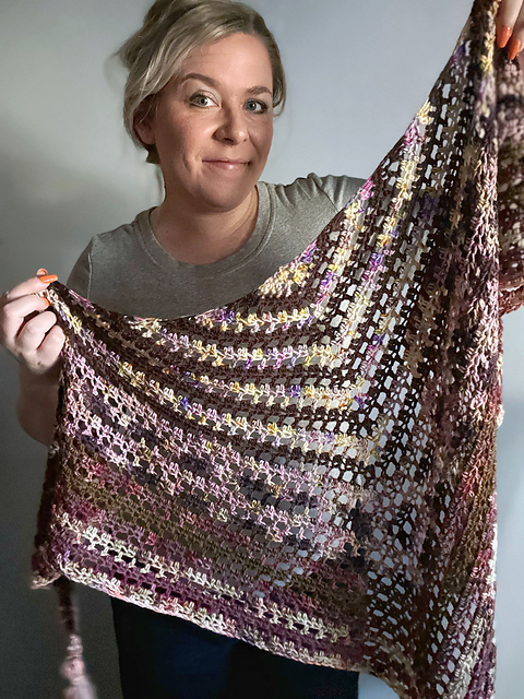 Ravelry: Rose HDC Shawl pattern by Emily Marie Davies