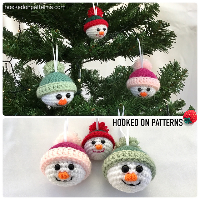 Ravelry: Snowman Baubles pattern by Ling Ryan