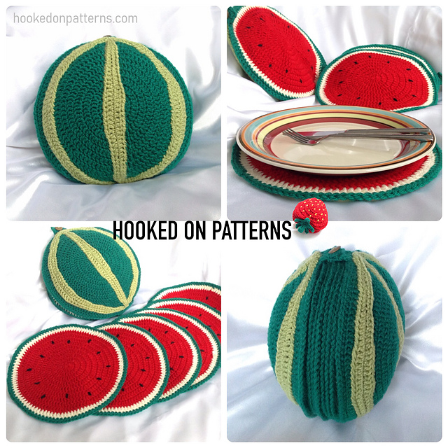Ravelry: Sliced Watermelon Placemat Set pattern by Ling Ryan