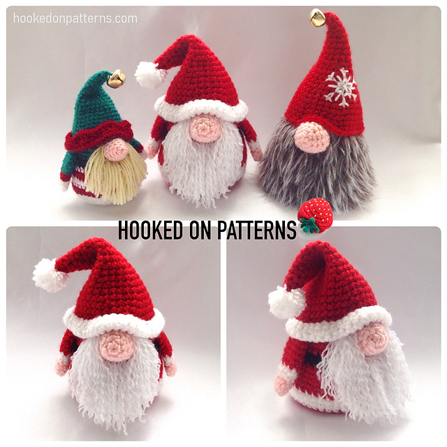 Ravelry: Santa Gonk Christmas Decorations pattern by Ling Ryan