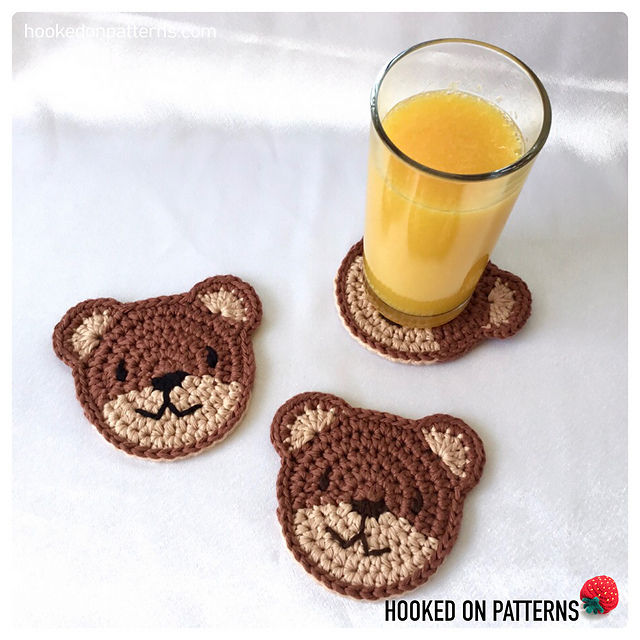 Ravelry: Teddy Bear Coasters pattern by Ling Ryan
