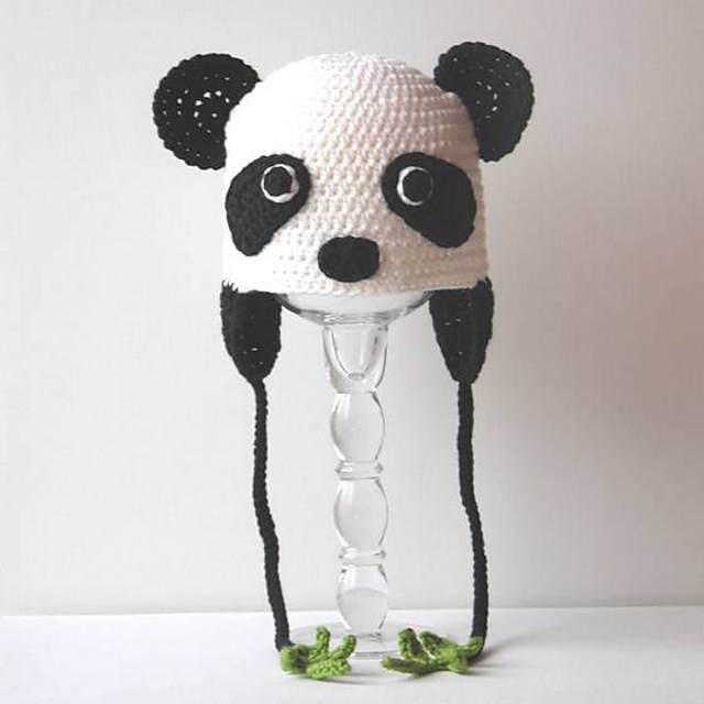Ravelry: Penelope the Panda Earflap Critter (Animal) Hat pattern by ...