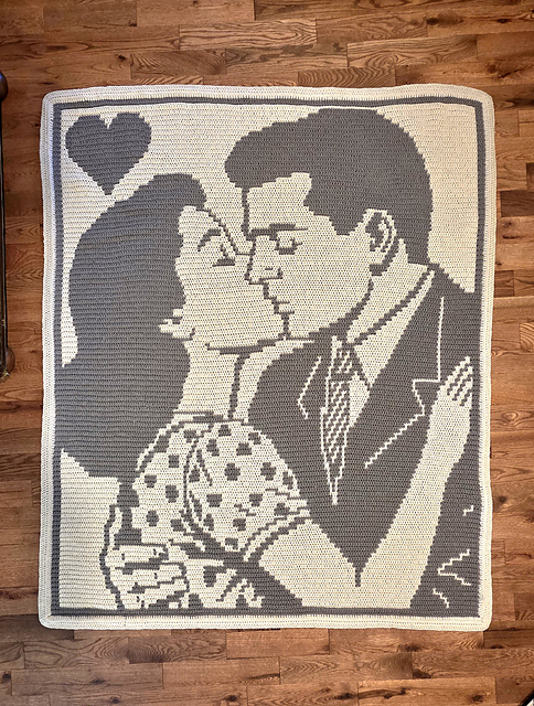 Ravelry: This Kiss - Overlay Mosaic Crochet Throw pattern by Kari Kramer