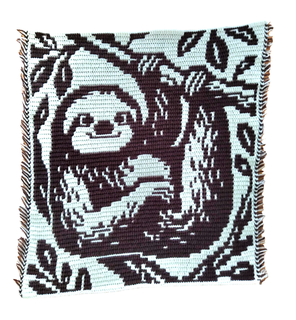 Ravelry: Sleepy Sloth - Overlay Mosaic Crochet Baby Blanket pattern by ...