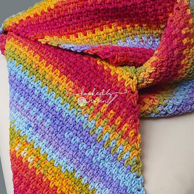 Ravelry: C2C Moss Stitch Scarf pattern by Hooked by Robin