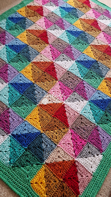 Ravelry: Two Tone Solid Square Blanket pattern by Hooked by Robin