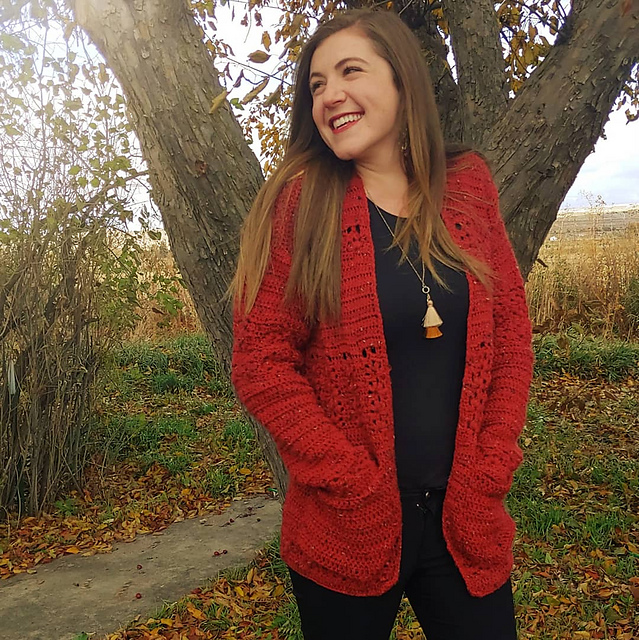 Ravelry: Fallen Leaves Cardi pattern by Katie Hansen