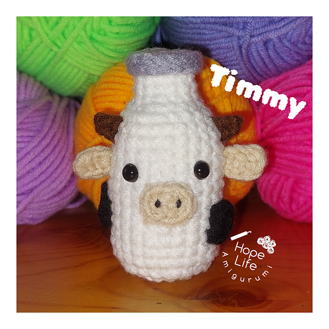 Ravelry: Timmy the Milk Bottle Cow pattern by Frieda Wing