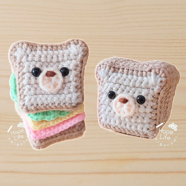 Ravelry: Bear Sandwich & Loaf Bread pattern by Frieda Wing