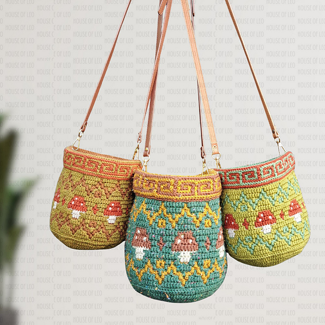 Ravelry: Toadstool Tote Bag Pattern pattern by Lucy Derham