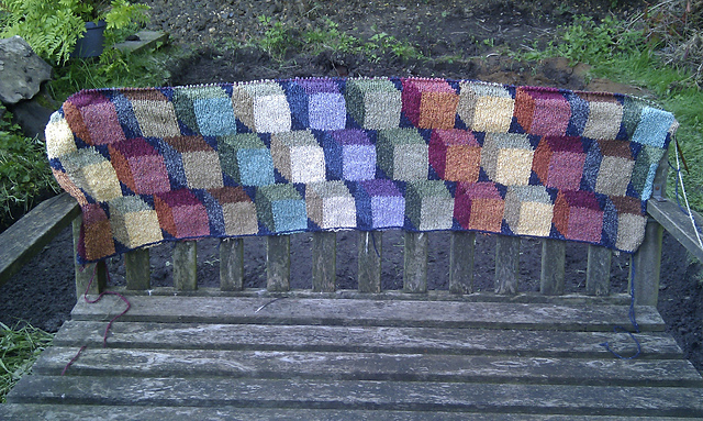 Ravelry: 3D Blocks Throw pattern by Kaffe Fassett