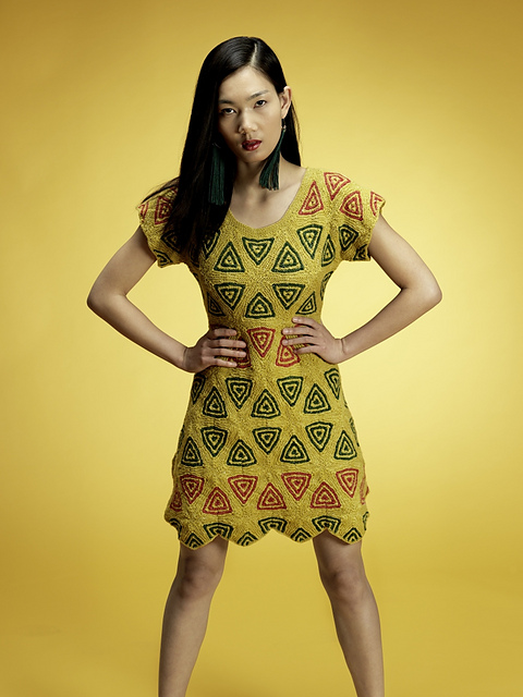Ravelry: #08 Hexagon Motif Dress pattern by Unjung Yun