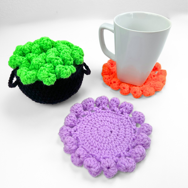 Ravelry: Bubbling Cauldron Coaster Set pattern by Elyse Eades