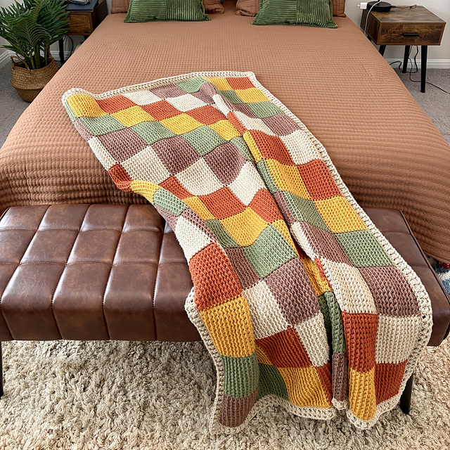 Ravelry: Tunisian Crochet Entrelac Blanket pattern by Julie Bonner