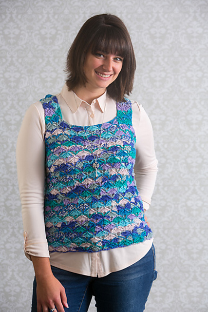 Ravelry: Arched Shells Vest pattern by Dora Ohrenstein