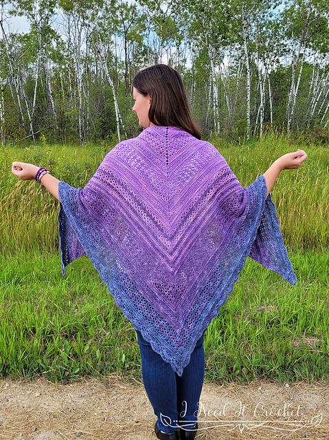 Ravelry: All About That Drape Shawl pattern by I Need It Crochet